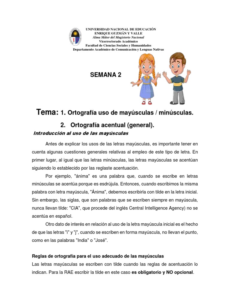 Reglas del uso de mayúsculas y acentos | PDF | Fonética | Lingüística