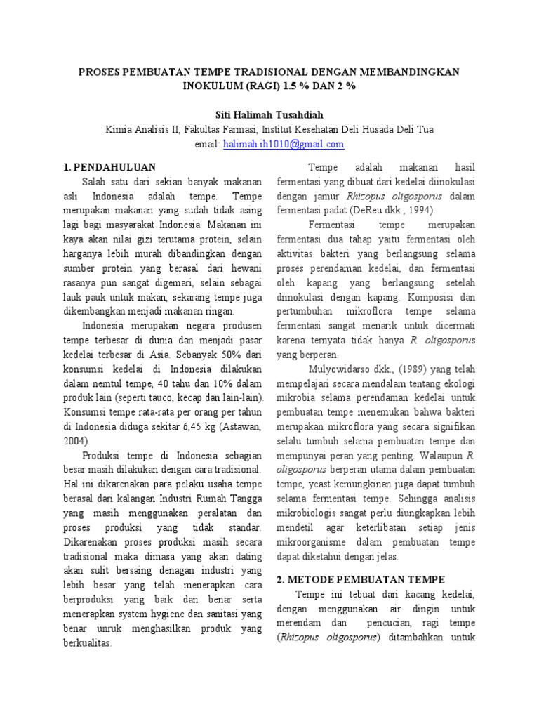 Jurnal Tempe | PDF