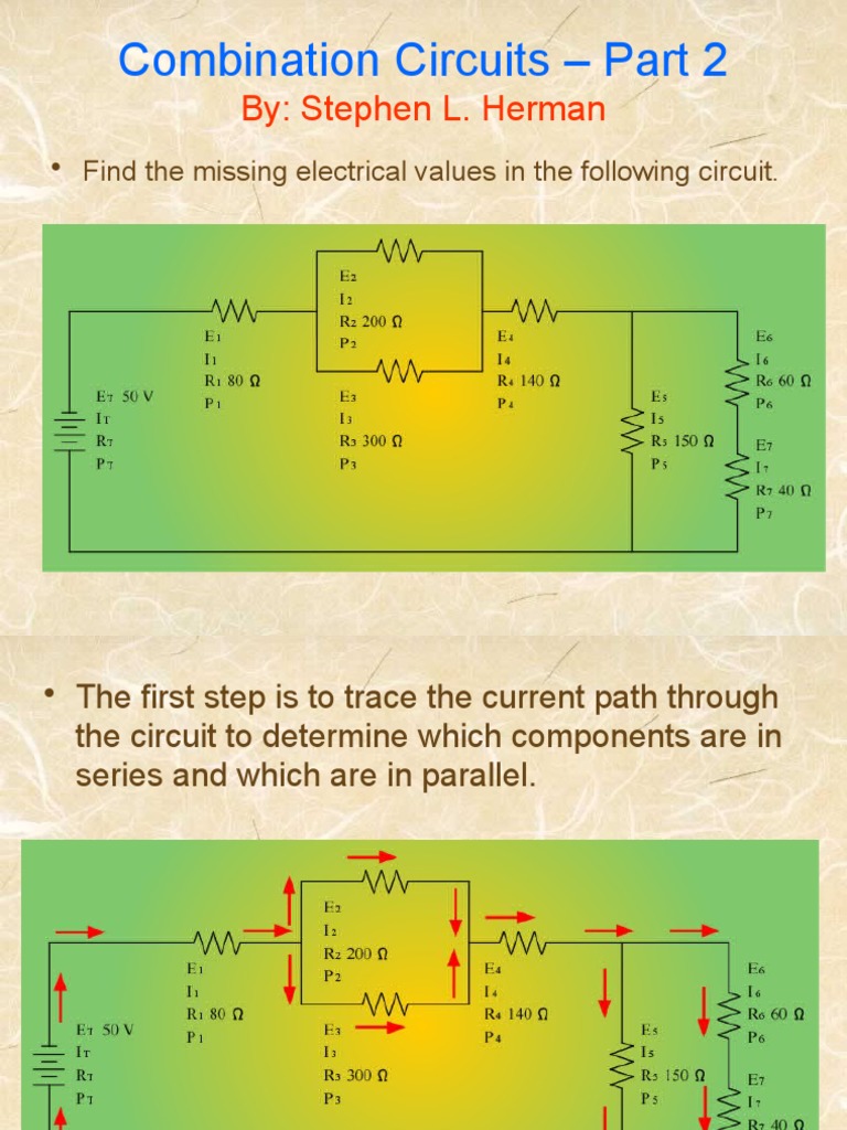 6 Combination Circuits Part 2 2 | PDF | Series And Parallel Circuits | Resistor