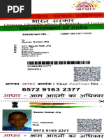 Sample Aadhaar Template | PDF