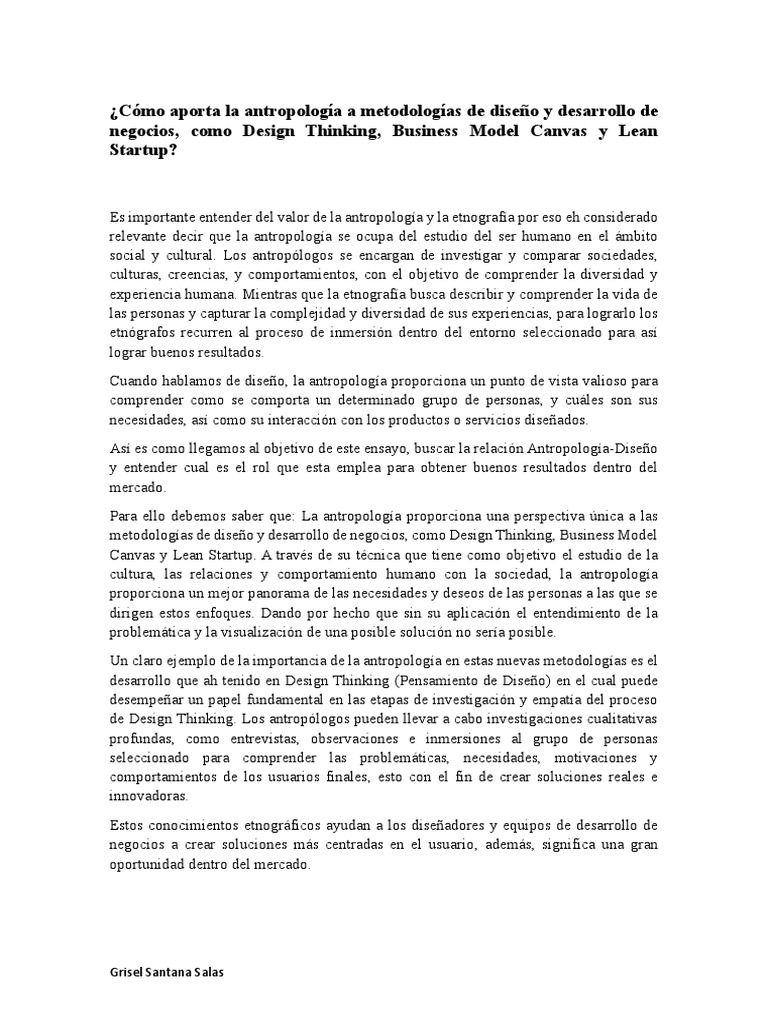 Ensayo Filosofia Del Diseño | PDF | El pensamiento de diseño | Etnografía