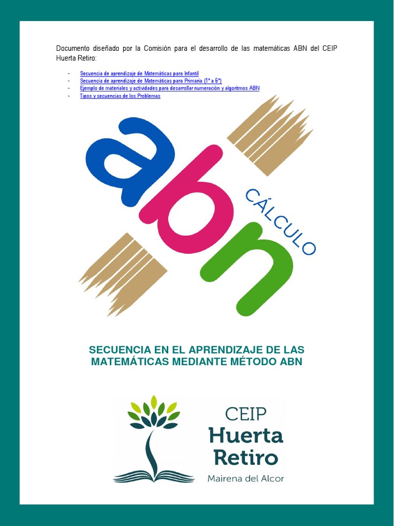 Metodología ABN en Matemáticas Infantil y Primaria | PDF | Decimal ...