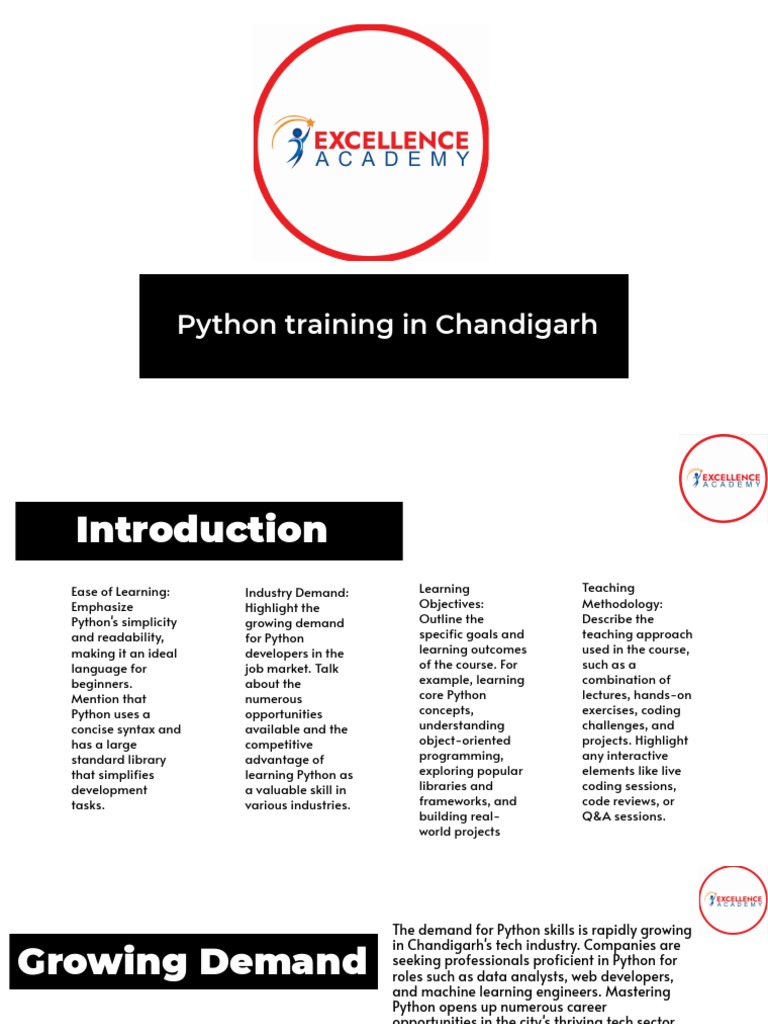 Python Training in Chandigarh | PDF | Computer Programming | Python (Programming Language)