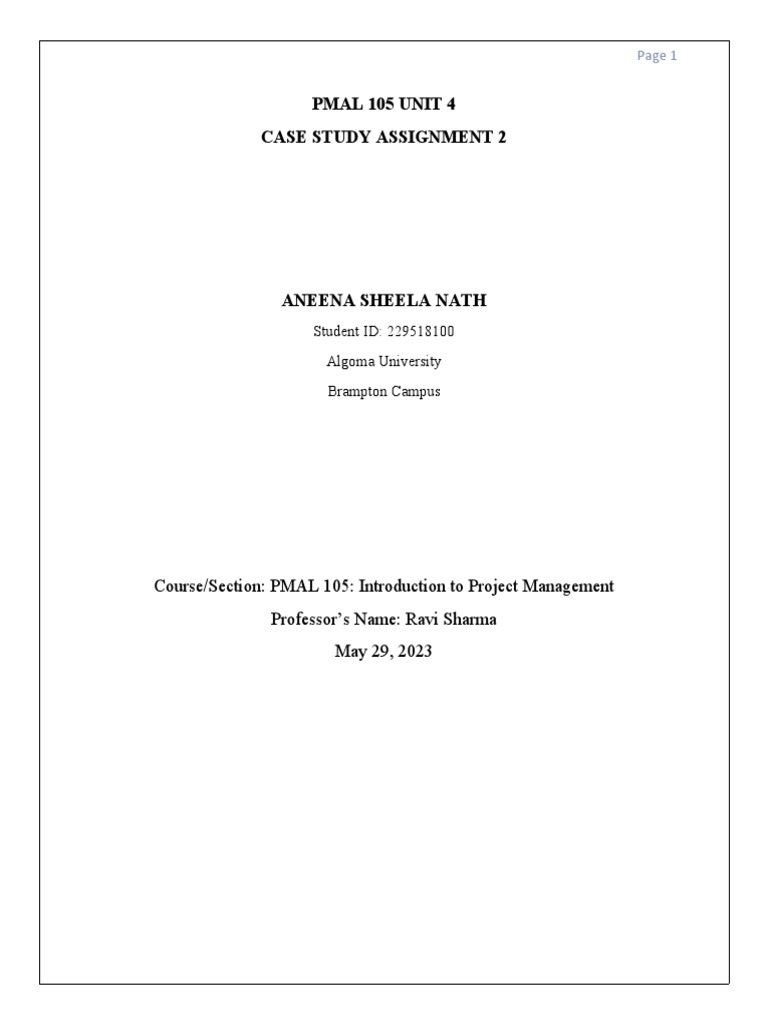 PM - Case Study 2 - New | PDF | Strategic Management | Artificial Intelligence