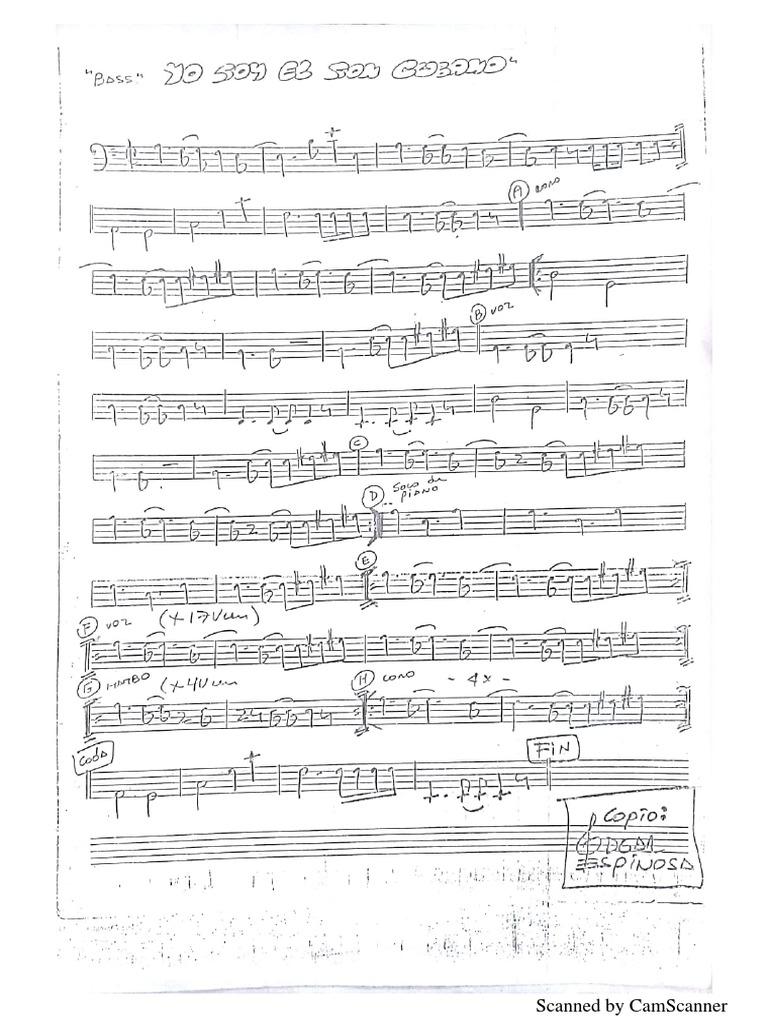 Yo Soy El Son Cubano BAJO | PDF