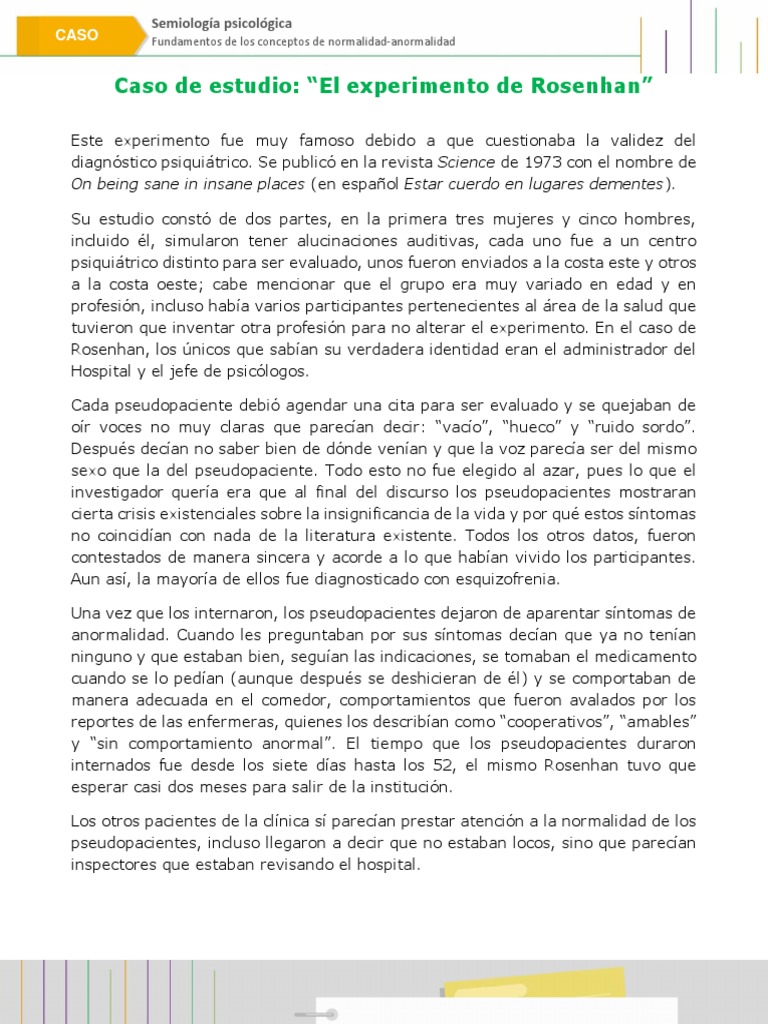 experimento rosenhan | PDF