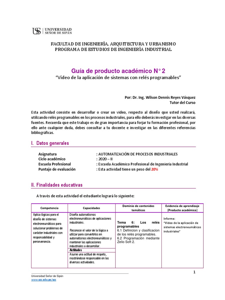 2_Guia de Producto Academico 2_PD_1 | PDF | Interfaces gráficas de usuario | Lenguaje de ...