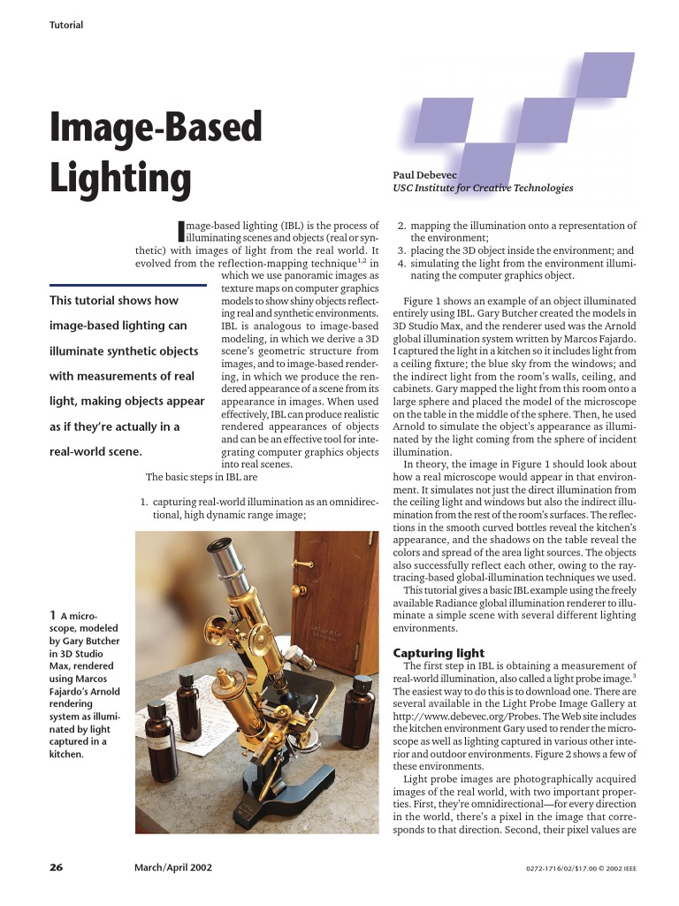 Debevec Image Based Lighting2002 | PDF