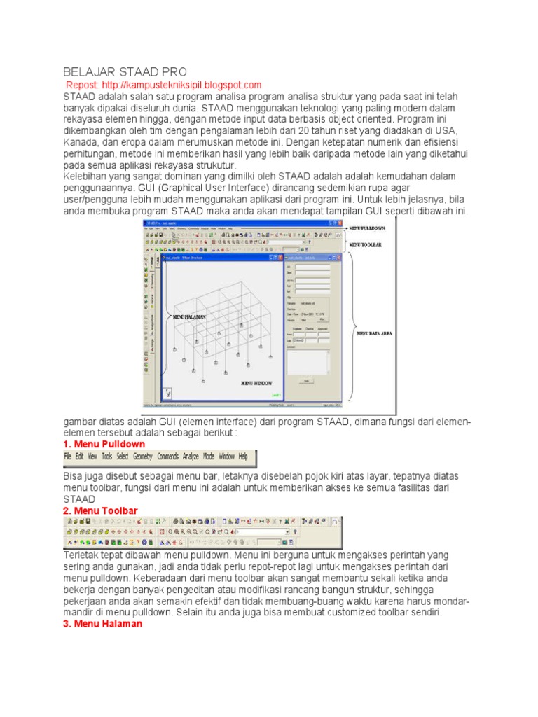 Belajar Staad Pro | PDF