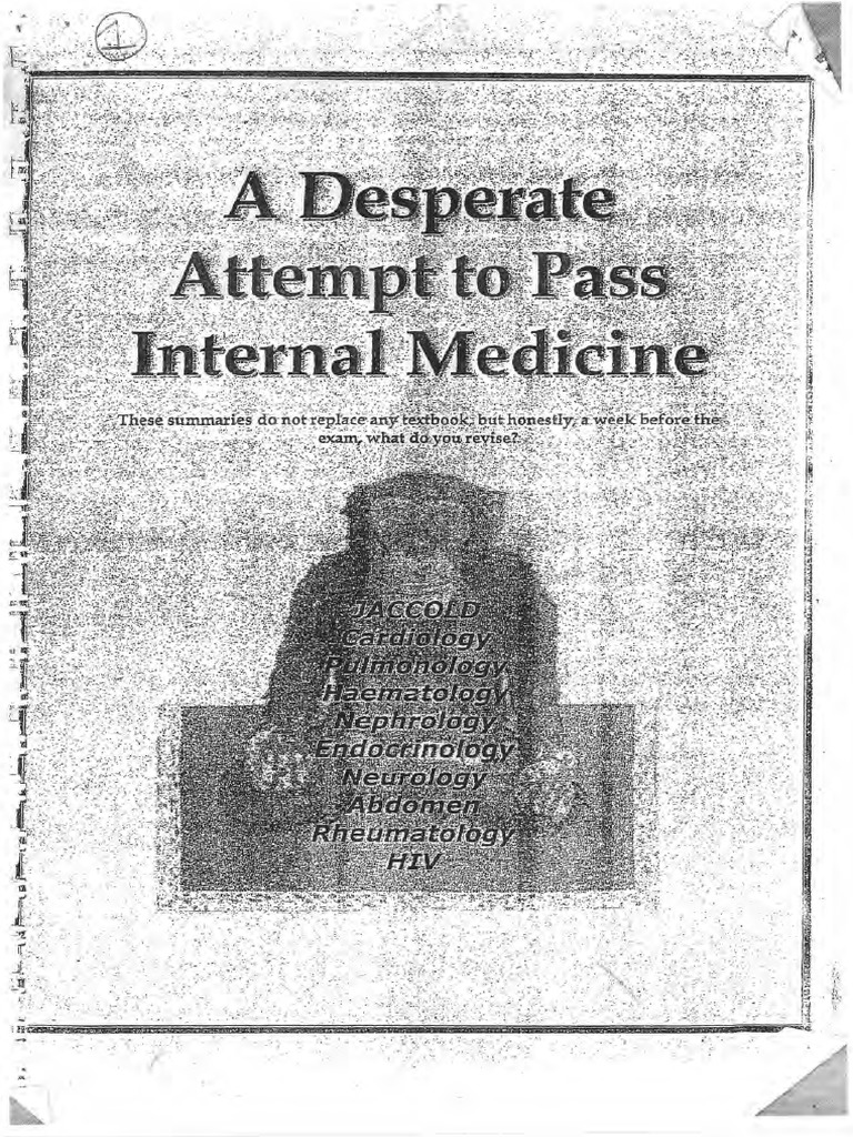 Desperate Attempts Internal Medicine 1-2 | PDF