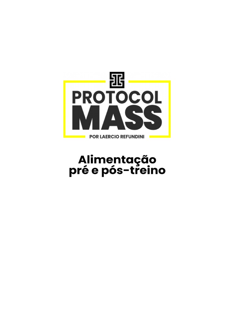 Alimentação Pre E Pos Treino Pdf Alimentos Proteínas
