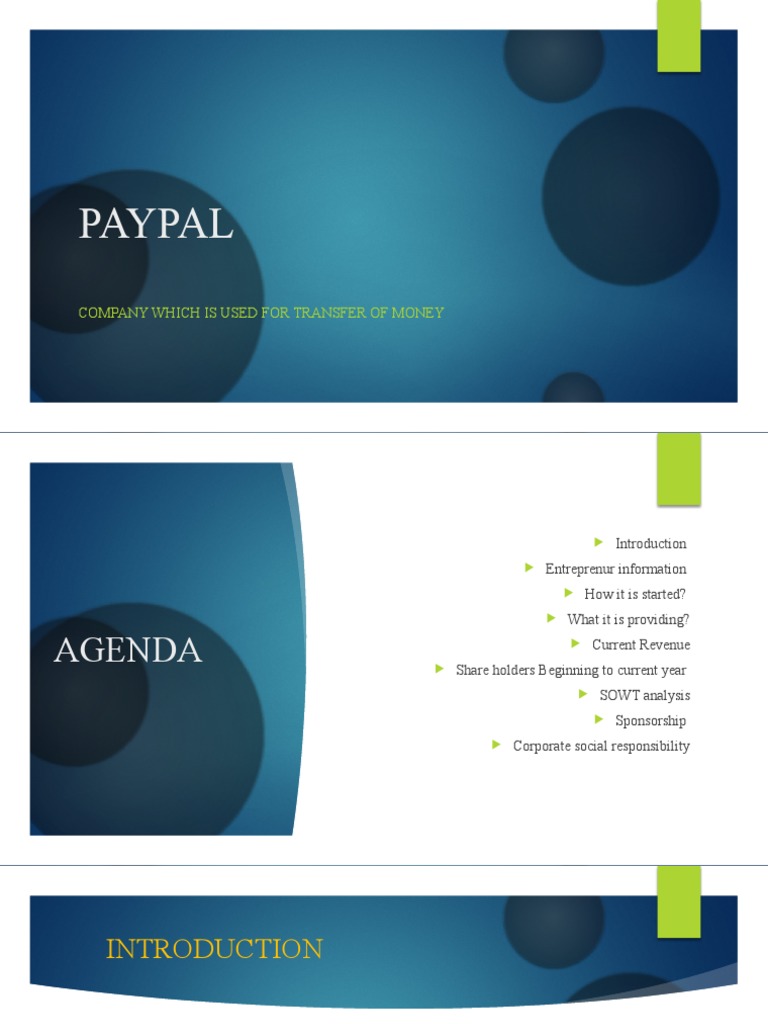 Paypal | PDF | Pay Pal | Service Industries