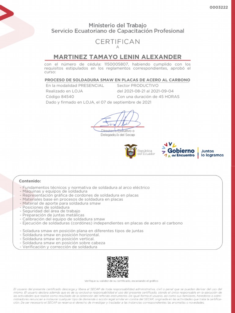 Curso Soldadura Smaw (SECAP) | PDF