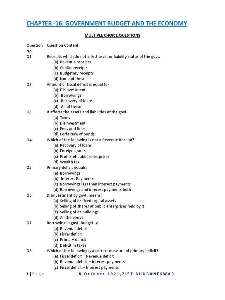 Macro CH 10 | PDF | Government Budget Balance | Taxes