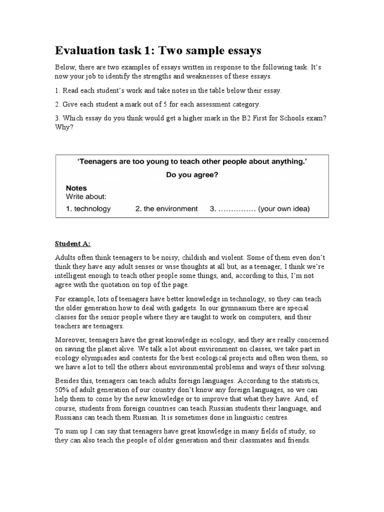 Essay Exercise 1 | PDF | Adolescence | Knowledge