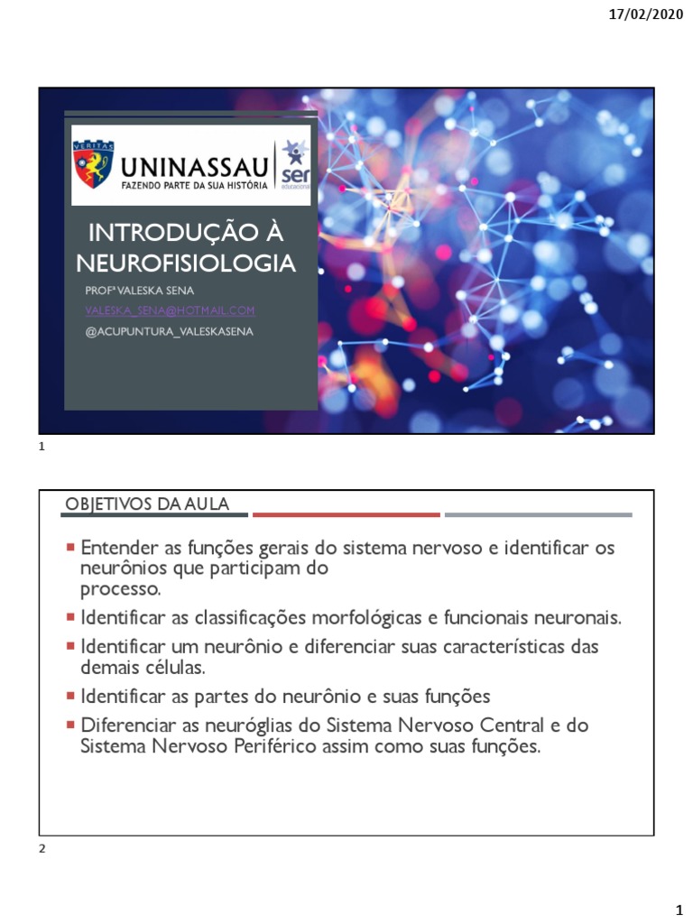 2 - Introdução À Neurofisiologia | PDF | Neurônio | Sistema nervoso