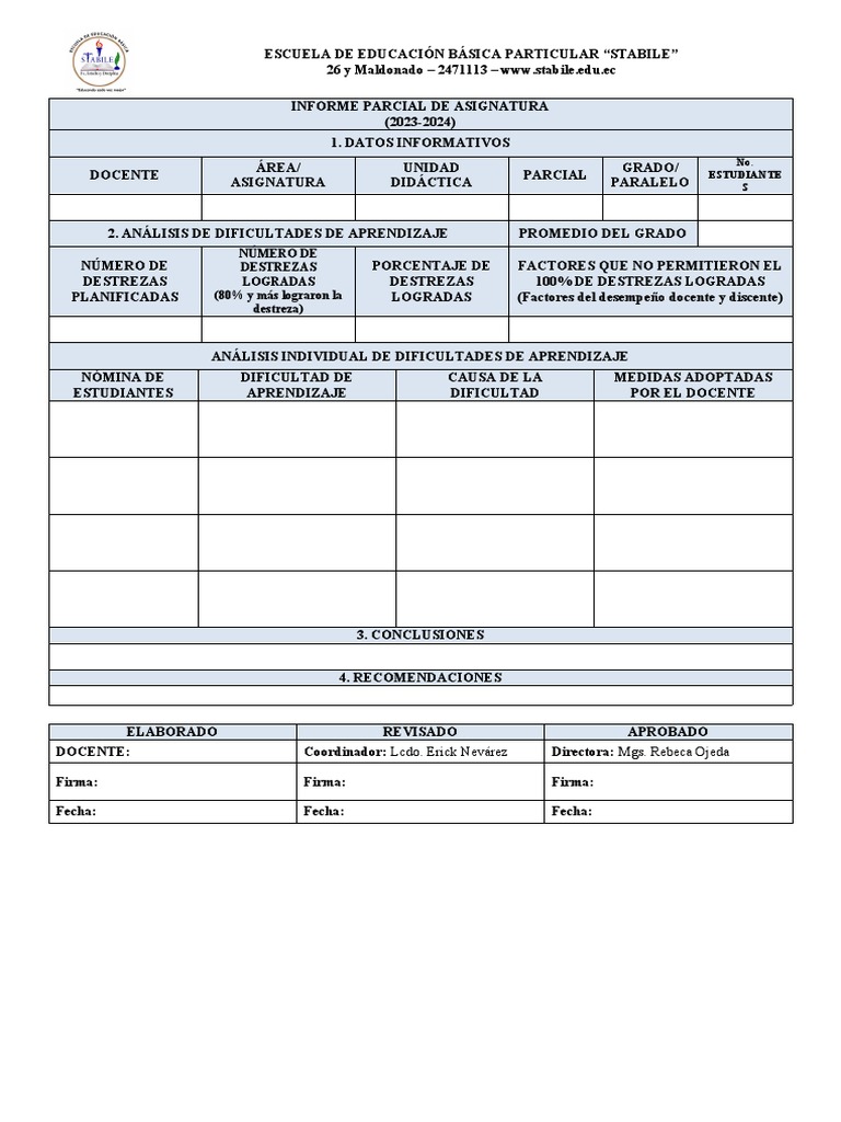 Informe Parcial 23 Formato | PDF