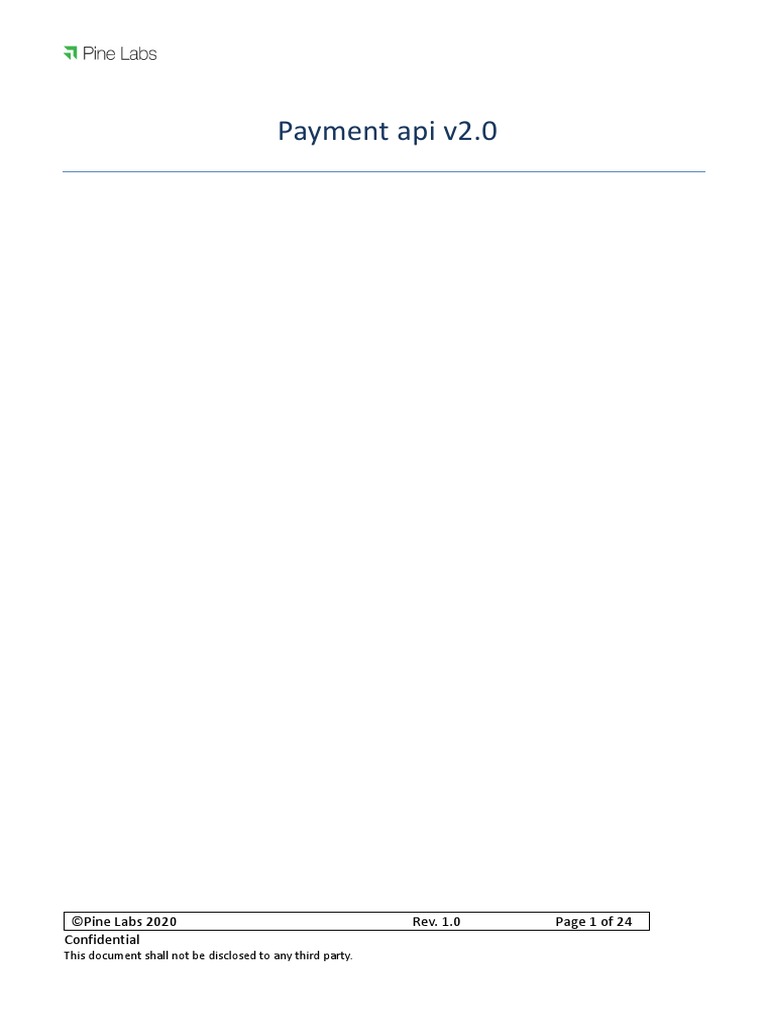 Payment API v2.0 | PDF | Credit Card | Parameter (Computer Programming)