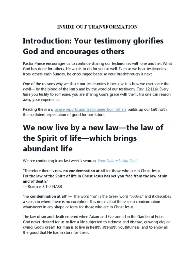 Inside Out Transformation | PDF