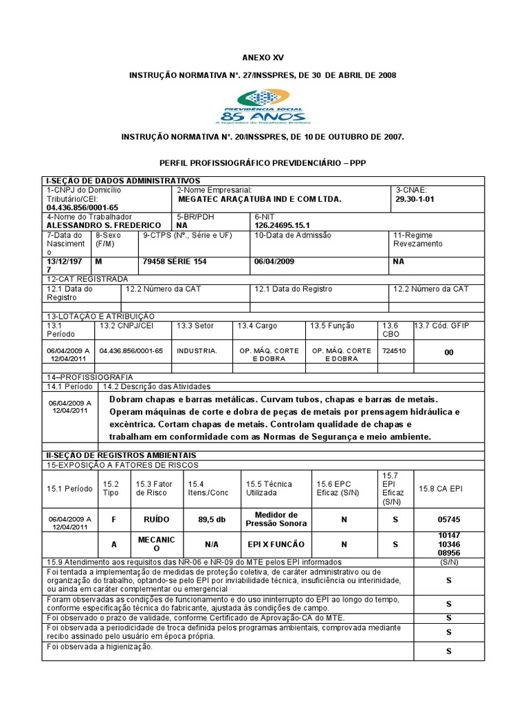 Modelo Novo PPP | PDF | Justiça | Crime e Violência