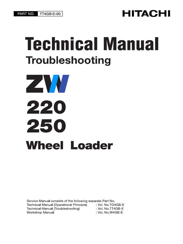Hitachi ZW220-250 Technical Manual | PDF | Personal Protective ...