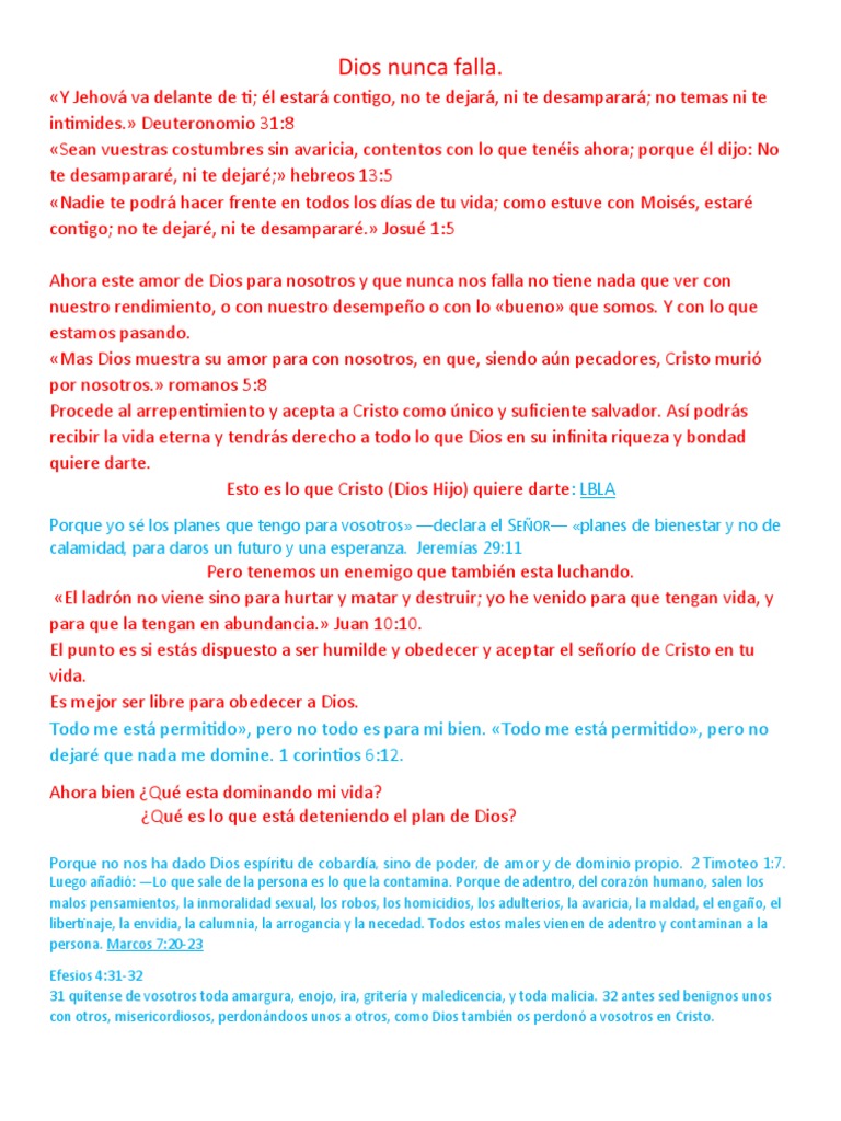 Dios Nunca Falla | PDF