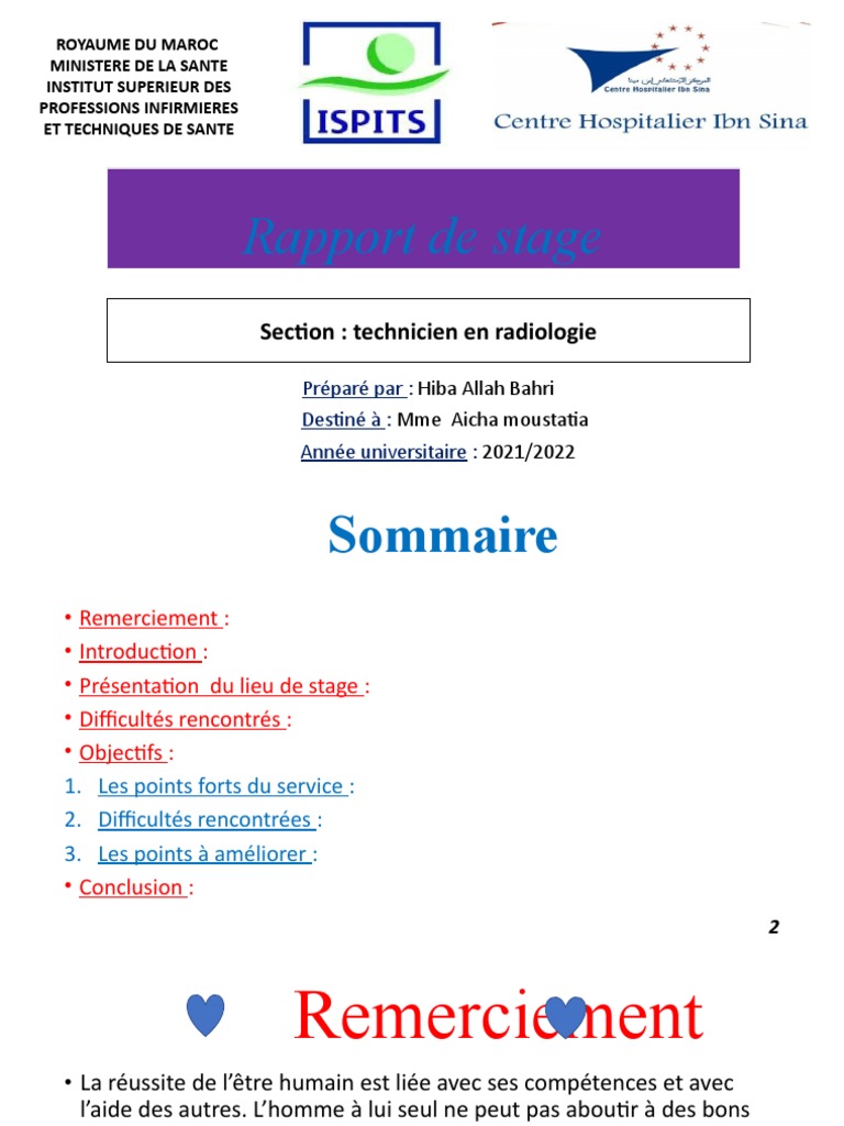Rapport de Stage 1 | PDF