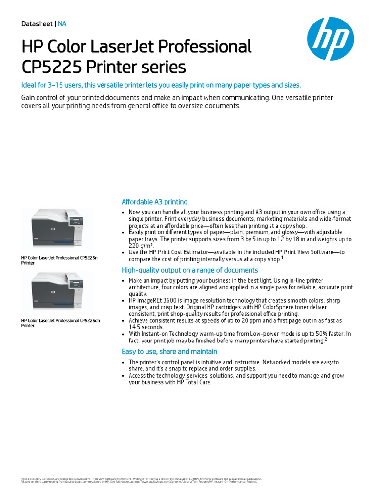 CP5225 HP | Download Free PDF | Printer (Computing) | Microsoft Windows