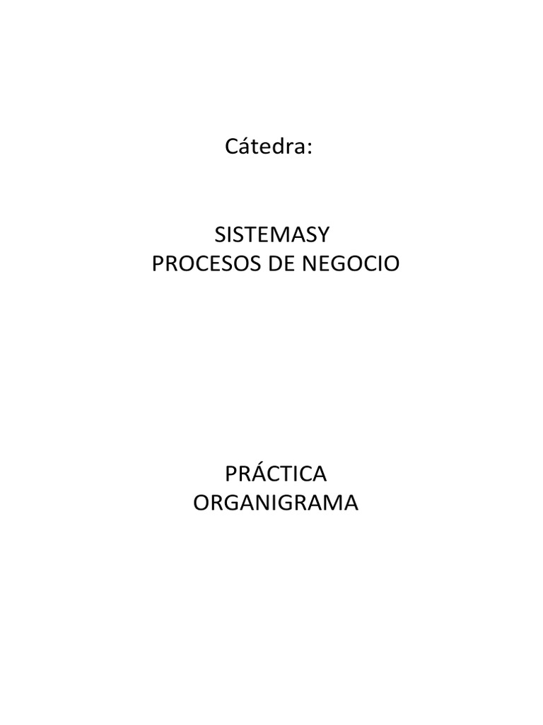 SyP 2023 - Unidad 2 - Practicas Resol Organigramas | PDF | Marketing | Procesos de negocio