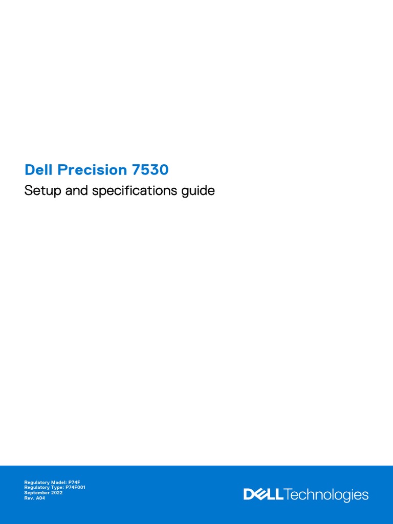 precision-7530-setup-specifications-en-us | PDF | Hdmi | Smart Card