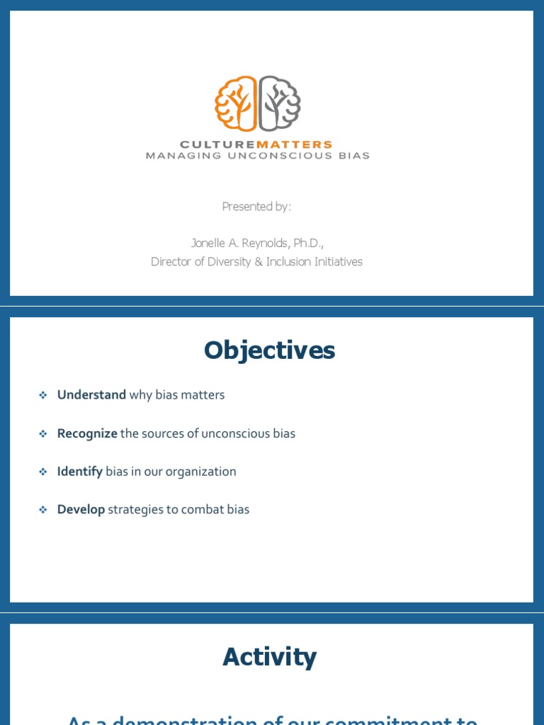 Understanding and Combating Unconscious Bias | PDF