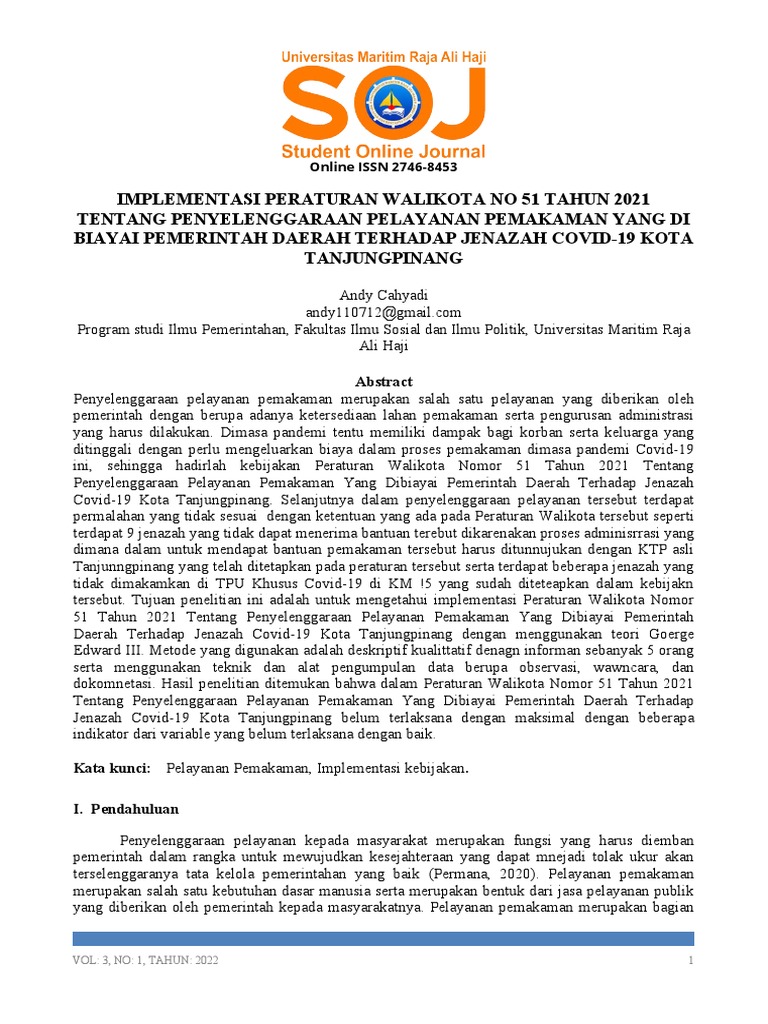 Template Jurnal FISIP 1 | PDF