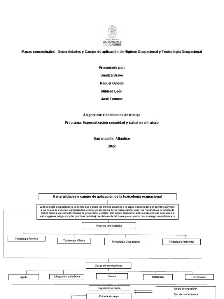Mapa Conceptual SST | PDF | Toxicología | Higiene Ocupacional