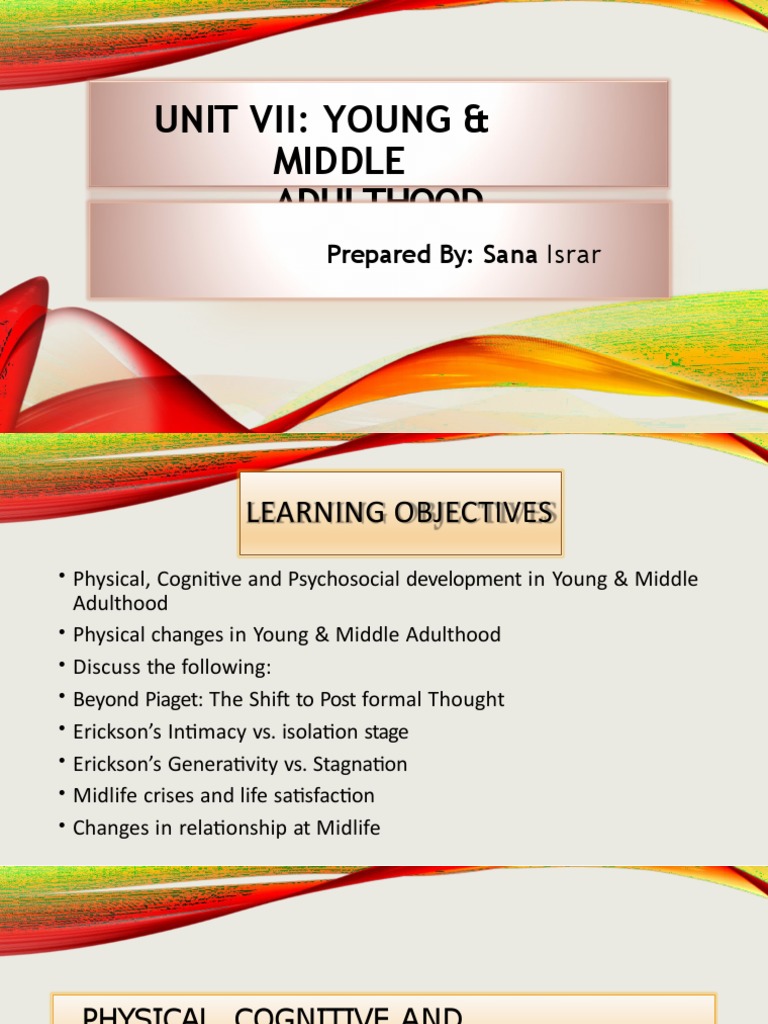7 # Young & Middle Adulthood | PDF | Adolescence | Adults