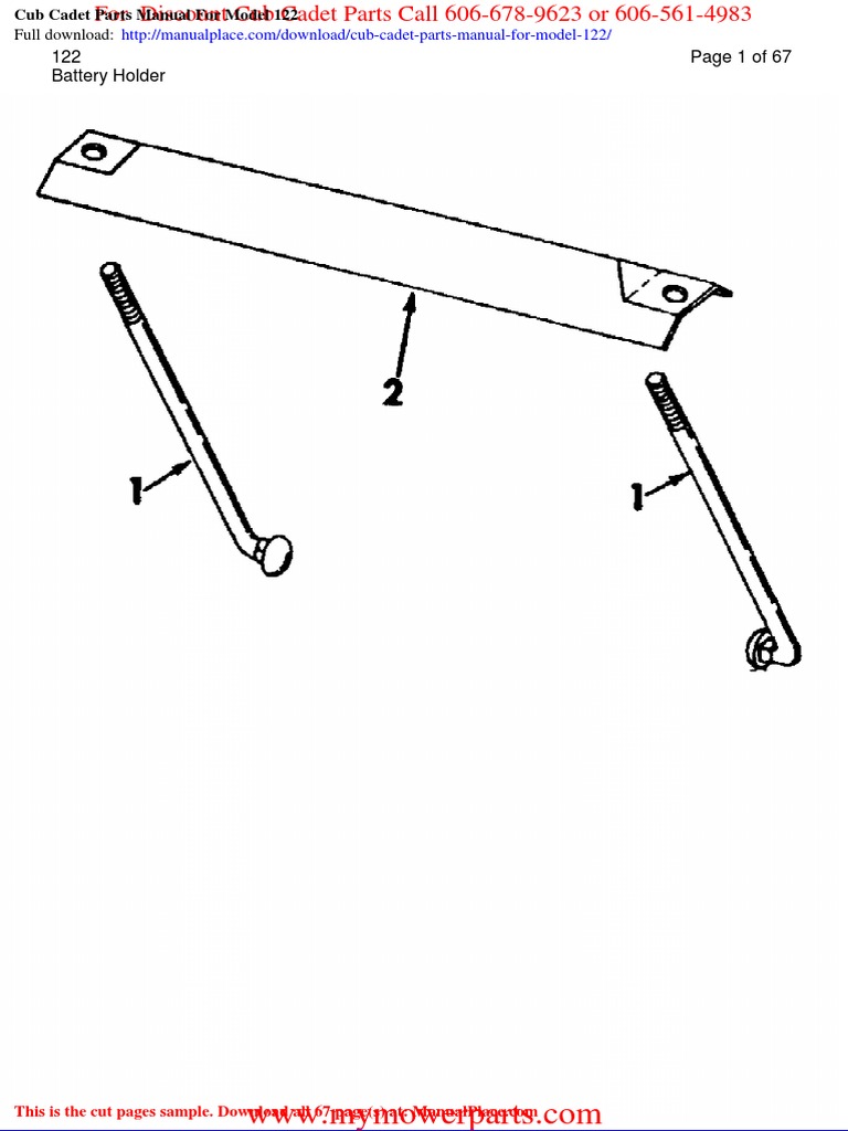 Cub Cadet Parts Manual For Model 122 | PDF | Carburetor | Throttle