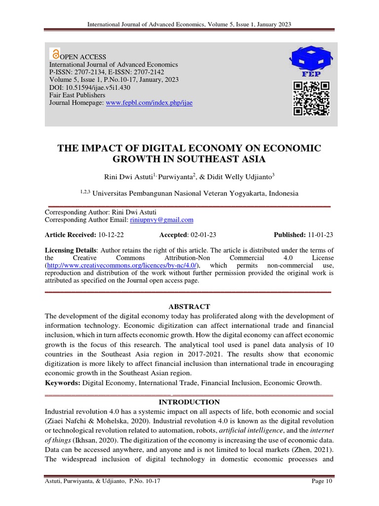 The Impact of Digital Economy On Economi | PDF