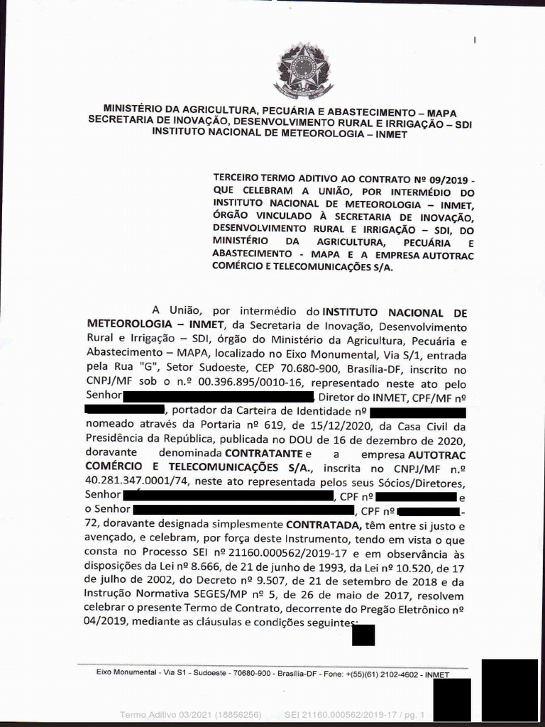 Autotrac Termo Aditivo 03 | PDF