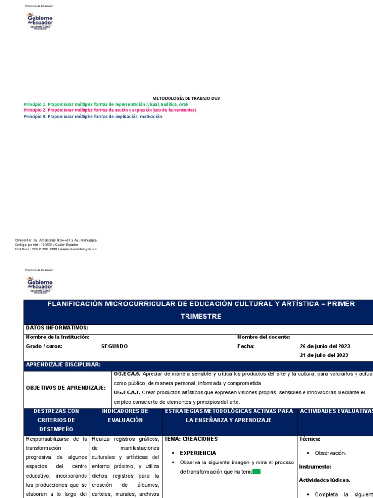 2do - Eca - 1er - Trimestre | PDF | Aprendizaje | Evaluación
