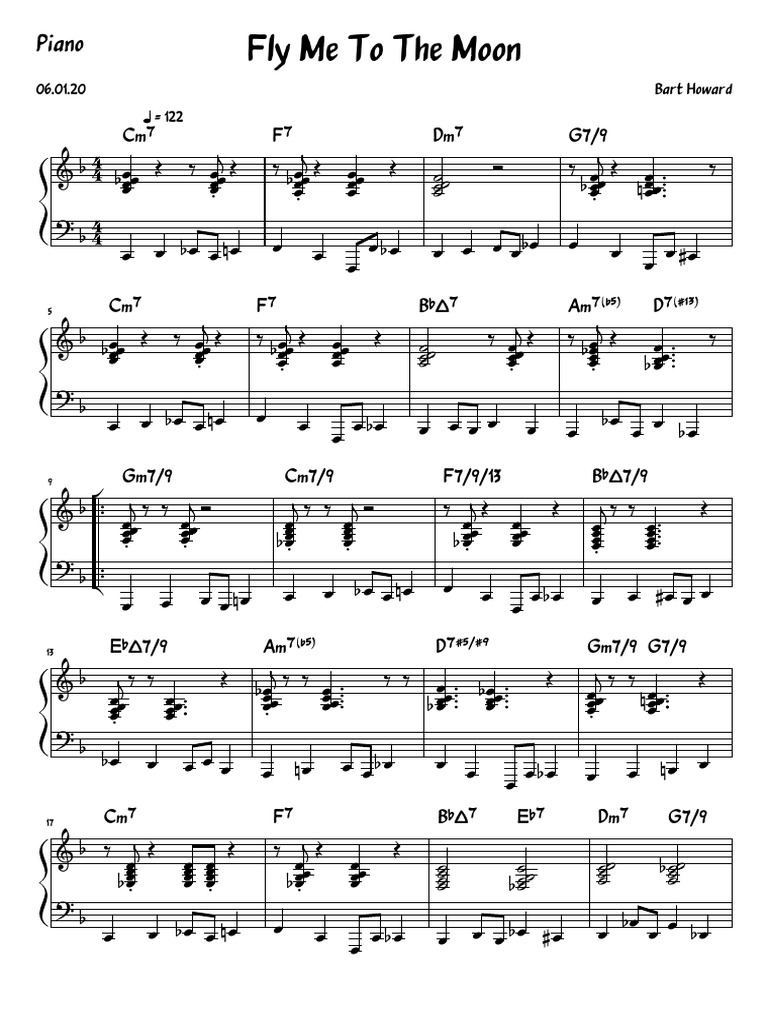 Fly Me To The Moon Piano Sheet | PDF