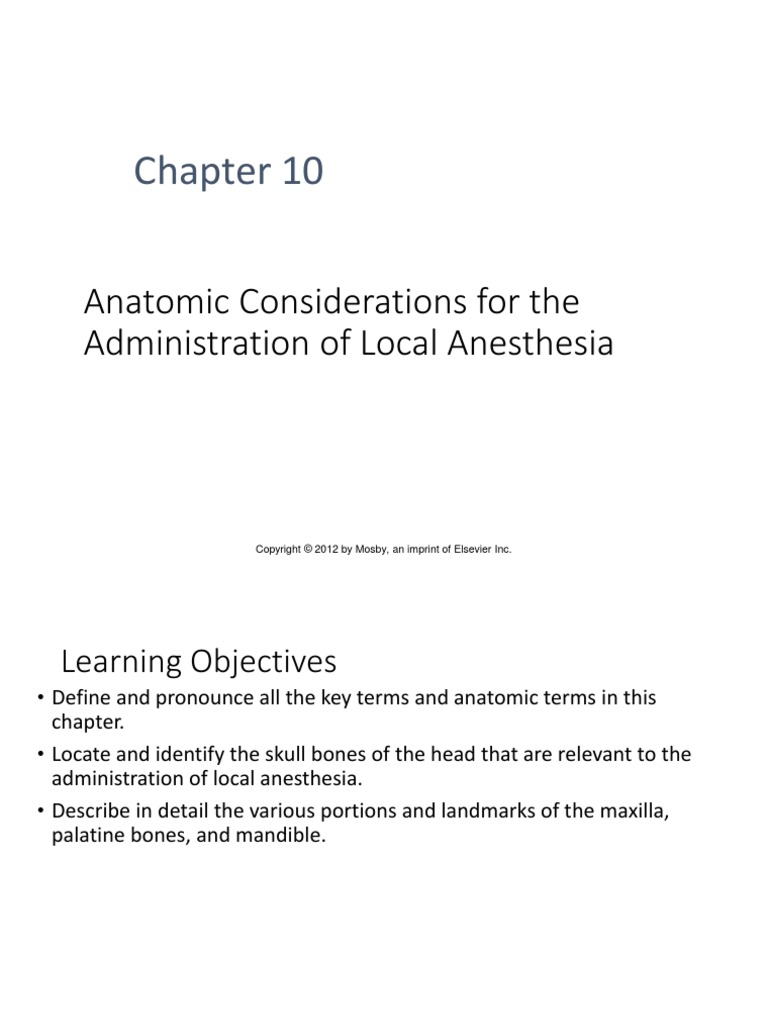 Chapter - 10 (2) Anatomical Considerations For The Administration of ...