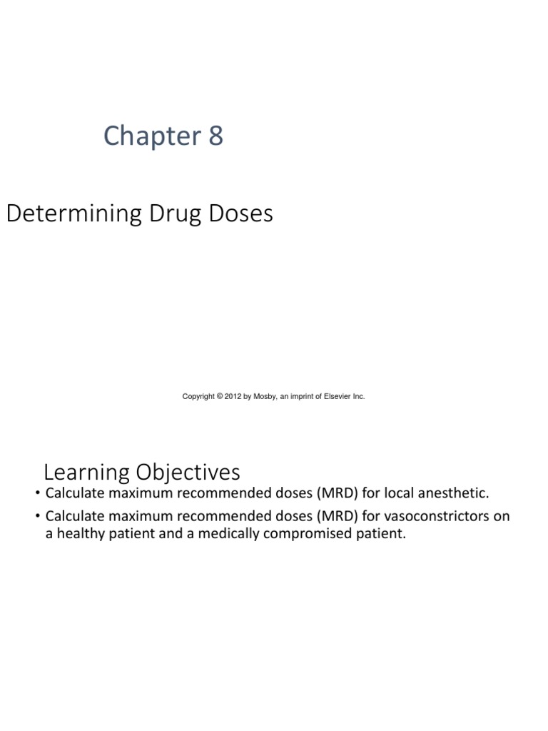 Chapter - 08 Determining Drug Dosage | PDF | Dose (Biochemistry) | Chemistry