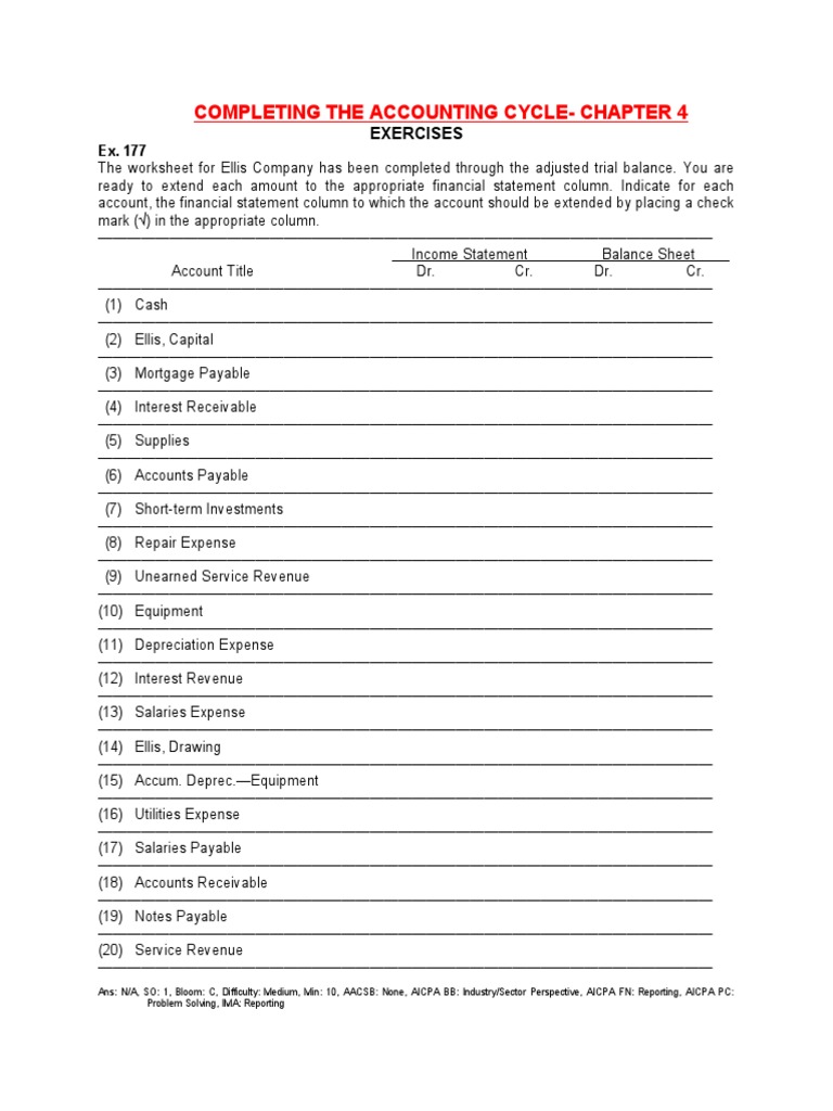 Class Exercise CH 4 | PDF | Debits And Credits | Expense