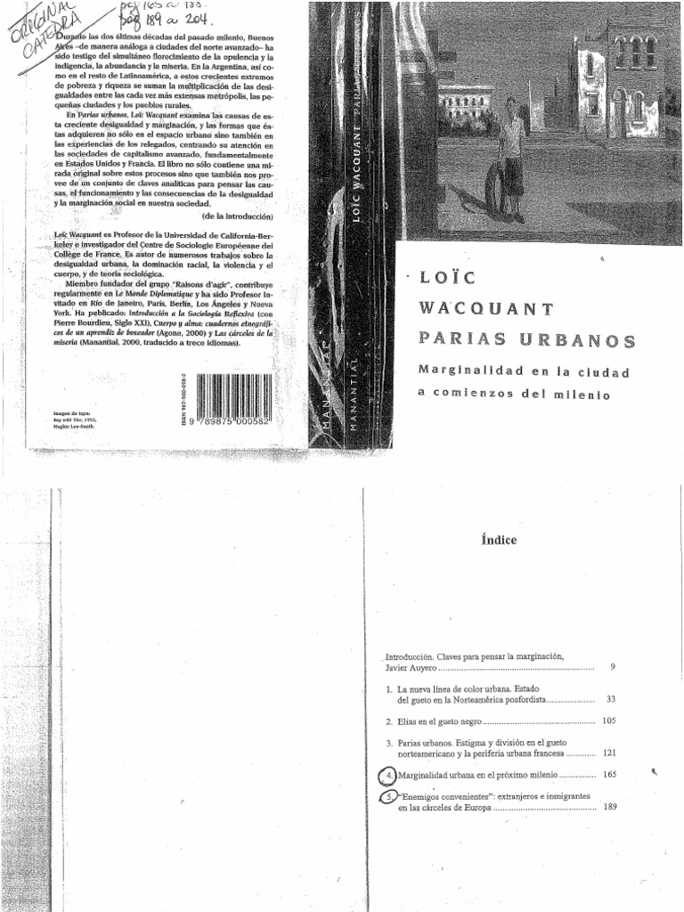 WACQUANT - Parias Urbanos. Cap. 4 y 5 | PDF