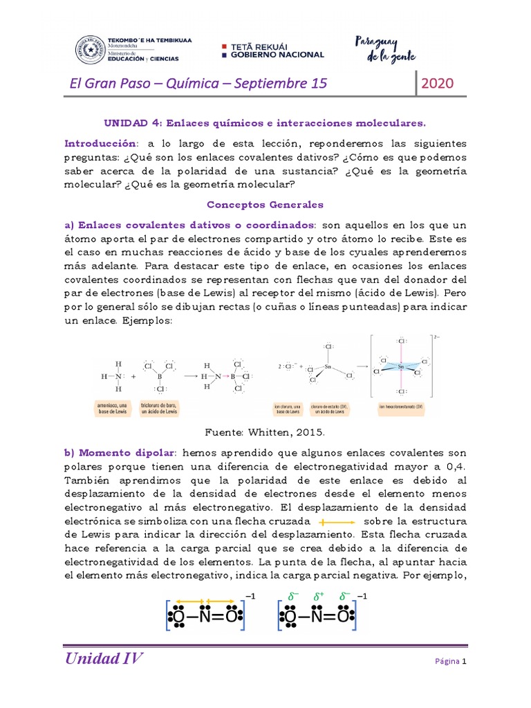 Egp Química Enlaces 10.15 | PDF | Polaridad química | Enlace covalente