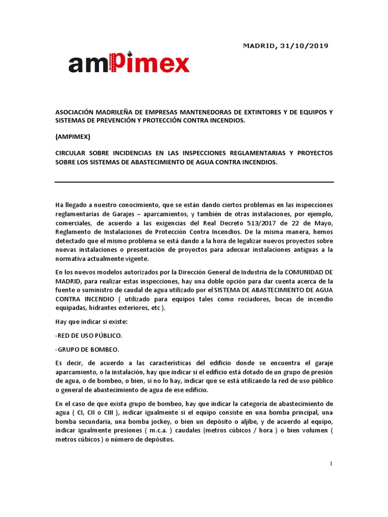 Circular Sobre Caudal y Presiones de Las Bies | PDF | Agua | Madrid