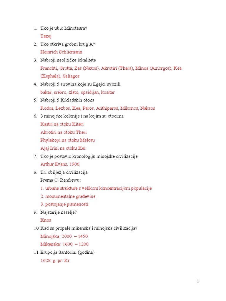 Pitanja I Odgovori | PDF