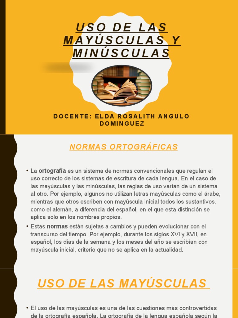 Reglas del Uso de Mayúsculas y Minúsculas | PDF | Ortografía | Lingüística