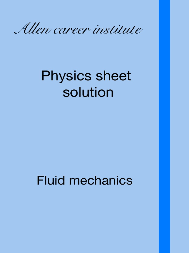 Fluid Mechanics Exercises Overview | PDF