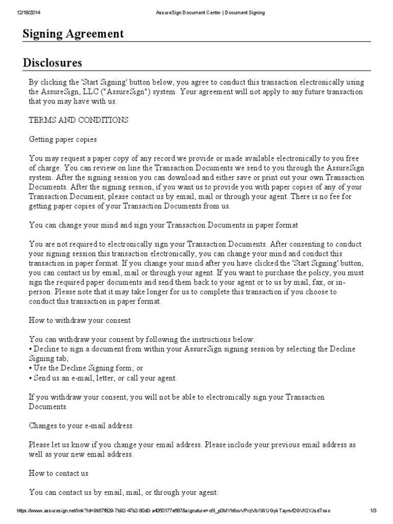 AssureSign Document Center - Document Signing | PDF | Career & Growth