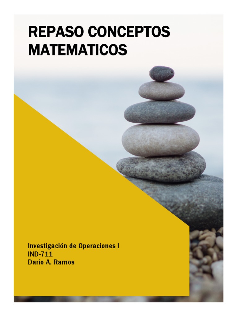 Repaso Conceptos Matematico1 | PDF | Ecuaciones | Sistema de ecuaciones lineales